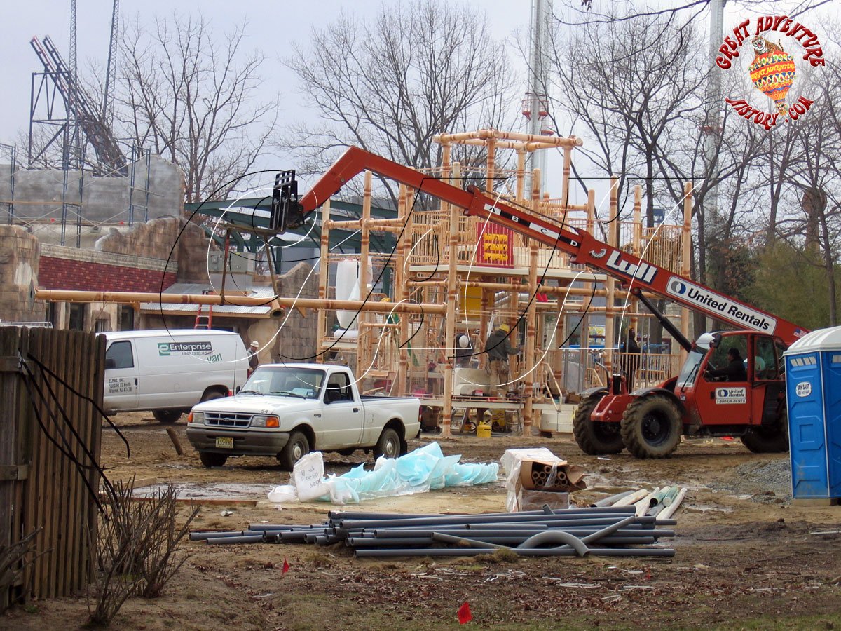 Construction of The Golden Kingdom at Six Flags Great Adventure