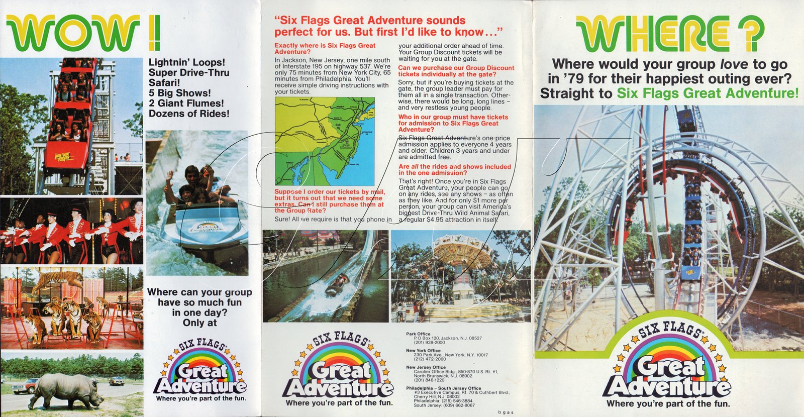 Great Adventure History 1979 Group Brochure